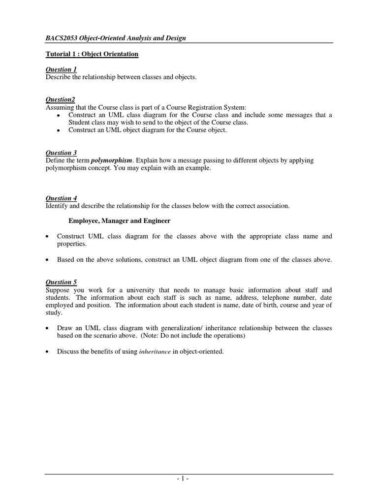 Object-Oriented Analysis & Design Guide | PDF | Object (Computer ...