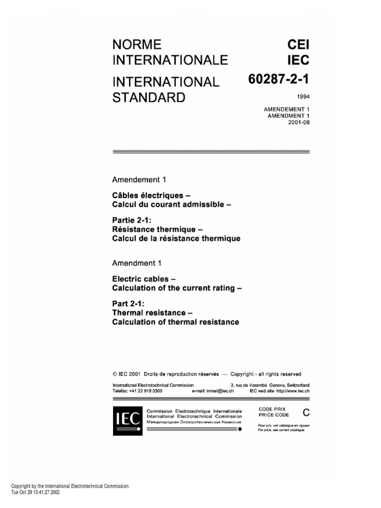 Iec 60287-2-1 2001-08 | PDF | International Electrotechnical Commission ...