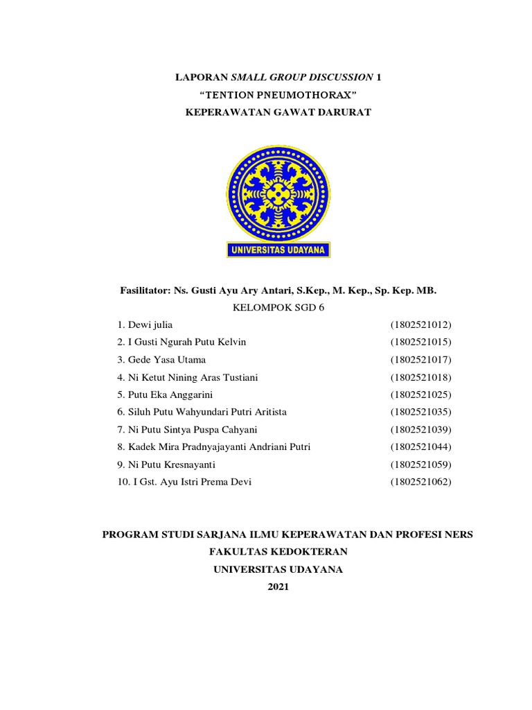 SGD 6 - LT 1 - Keperawatan Gawat Darurat | PDF