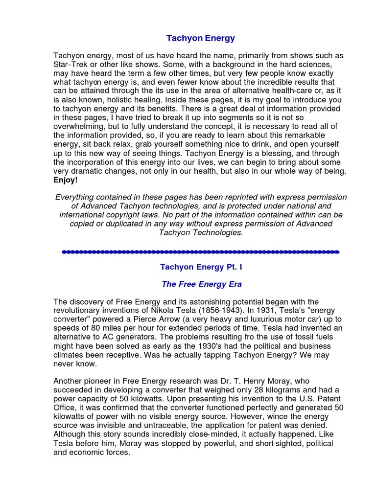 Tachyon Energy Eng All | PDF | Photon | Frequency