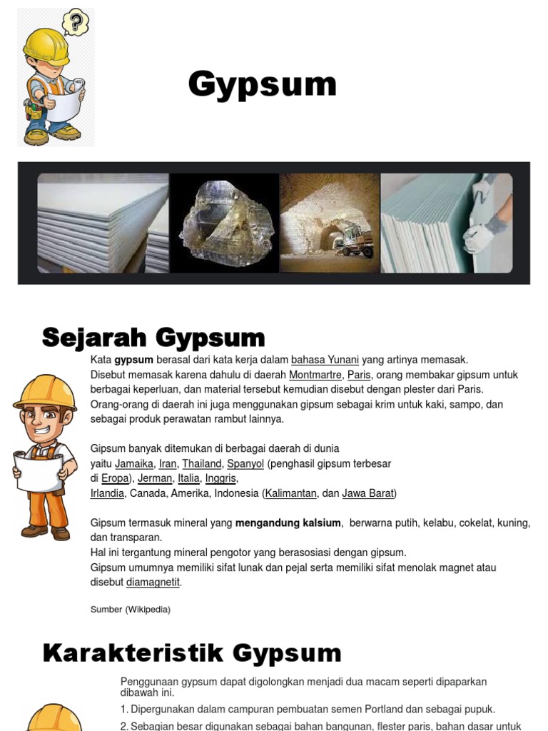 Karakteristik dan Manfaat Gypsum | PDF
