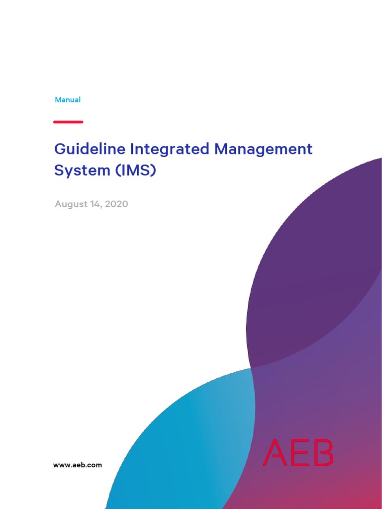 Guideline Integrated Management System (IMS) : August 14, 2020 | PDF ...