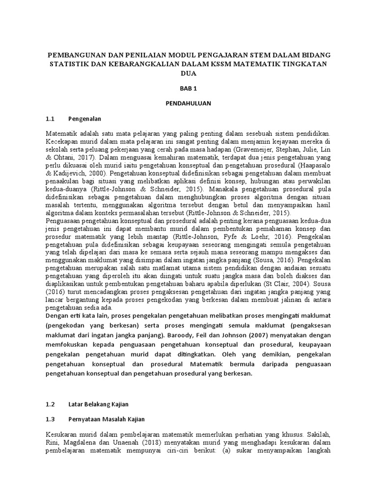 Bab 1 Tesis 2021 | PDF