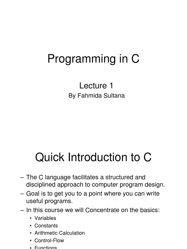 L1 | C (Programming Language) | Bracket