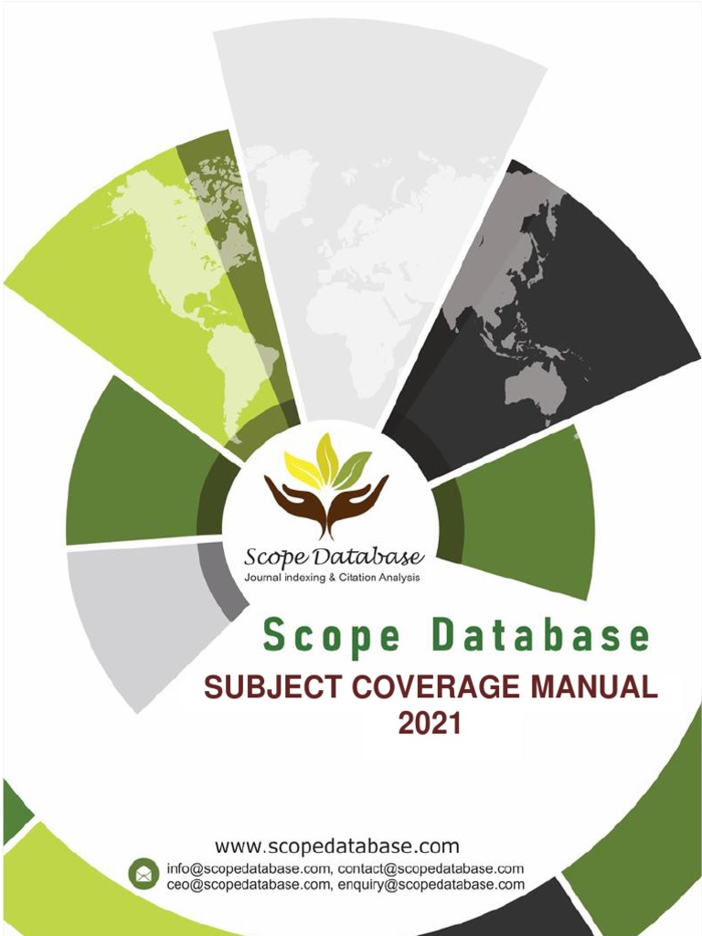 Subject Coverage Manual 2021 | PDF | Academic Journal | Open Access