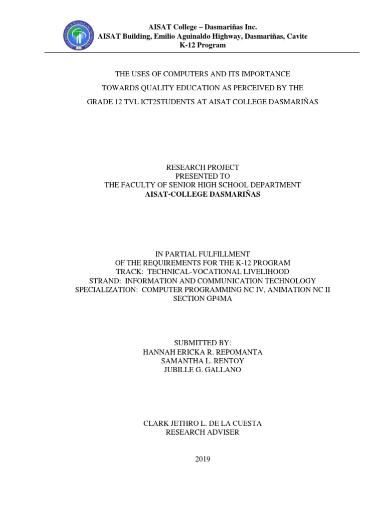 Final Defense PDF | PDF | Survey Methodology | Hypothesis