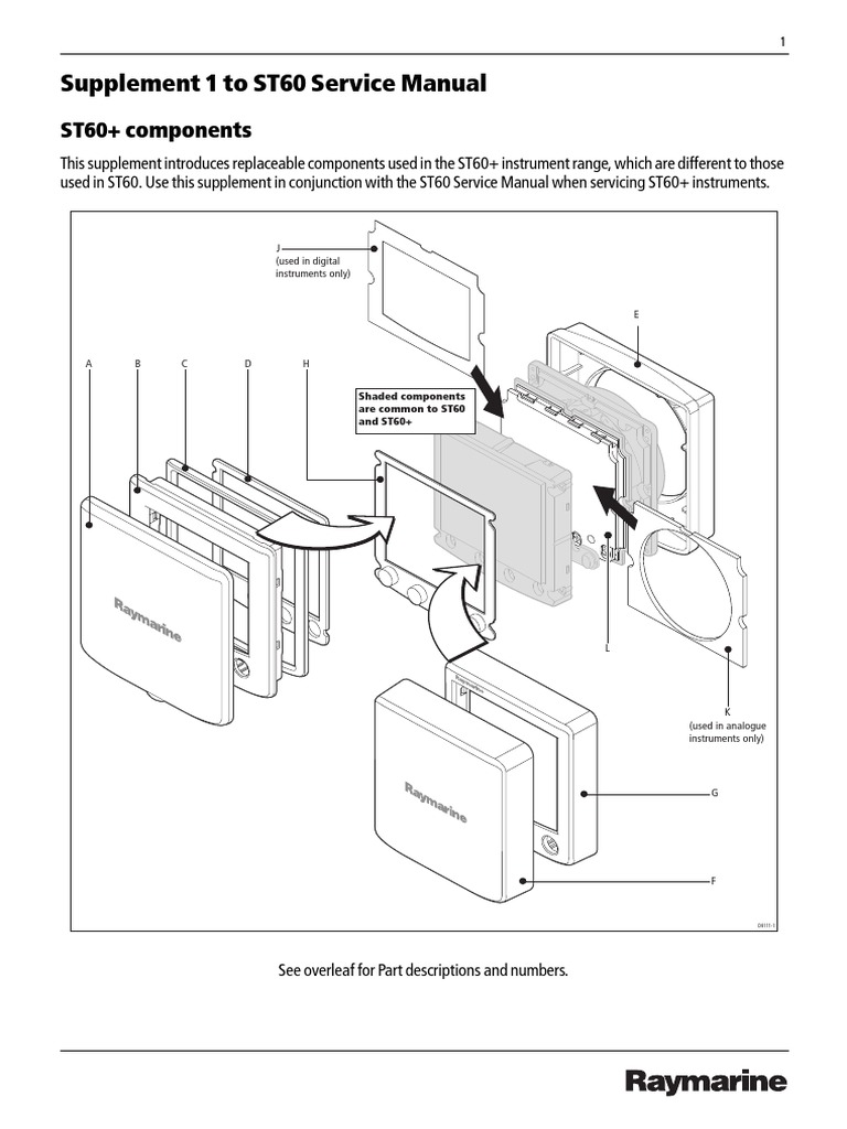 Supplement 1 To ST60 Service Manual | PDF