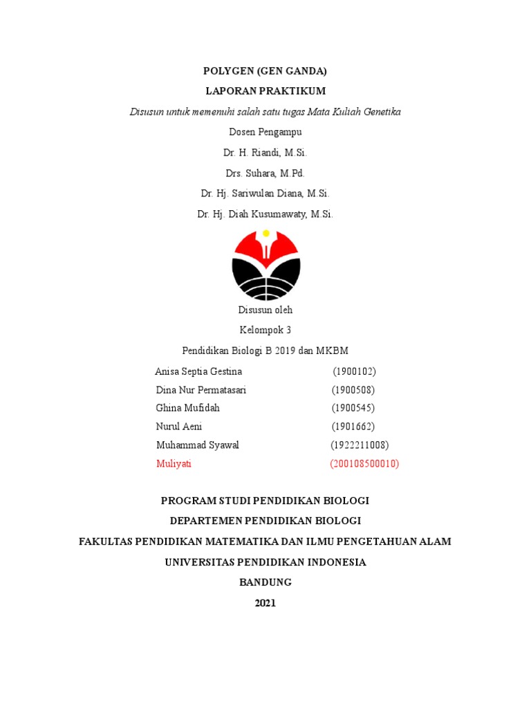 KEL 3 - B'19 - Laporan Praktikum Polygen (Gen Ganda) | PDF