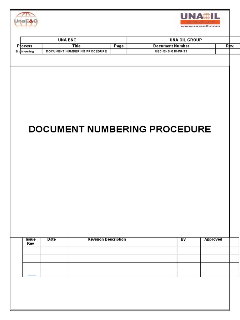 Document Numbering Procedure 20-10-14 | Download Free PDF ...