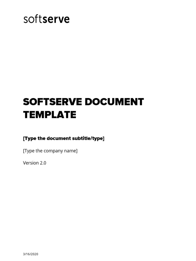 SoftServe Document Template - 2021 | PDF | Microsoft Word | Paragraph
