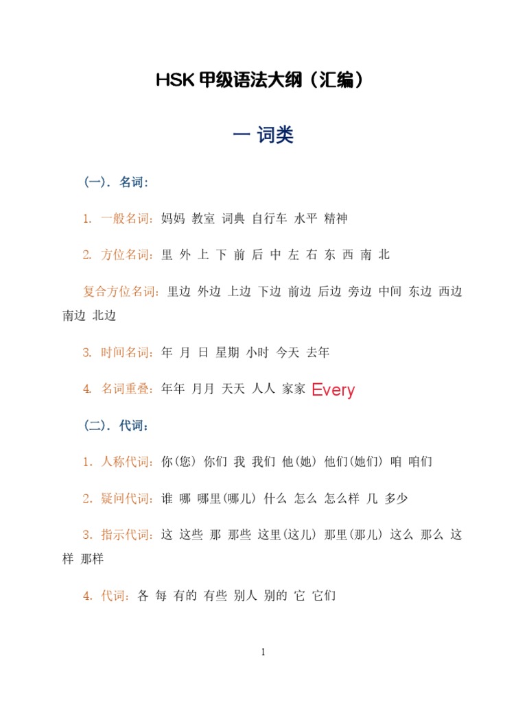 HSK 语法 | PDF