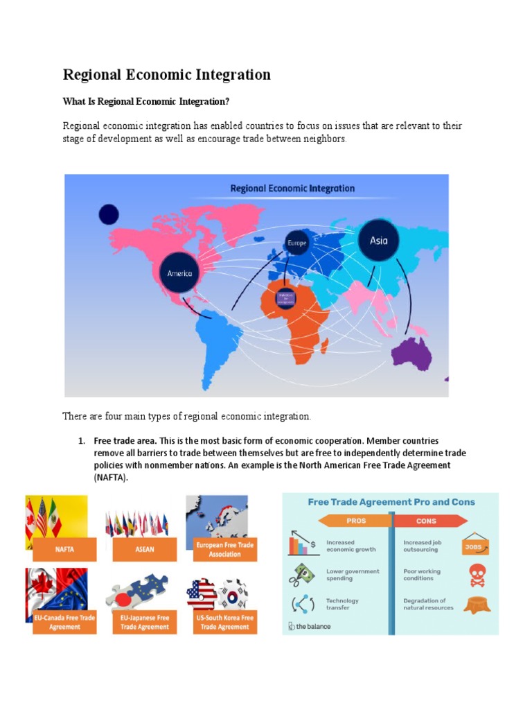 Regional Economic Integration | PDF | European Economic Community ...