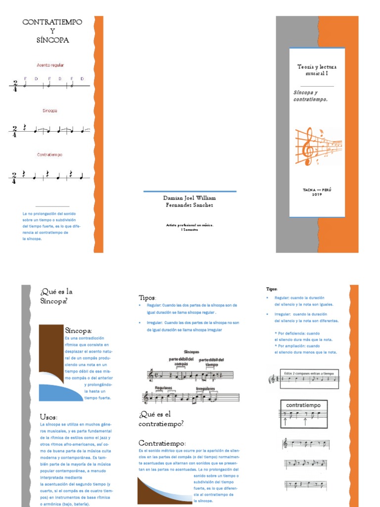 Sincopa y Contratiempo | PDF | Ritmo | Composiciones Musicales