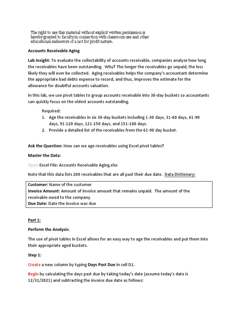 Pivot Table Pdf Business Computing