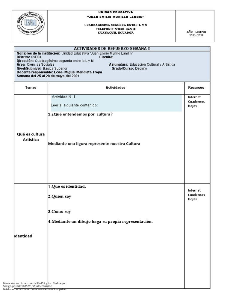 SEMANA 3 ECA ECA 10mo | PDF