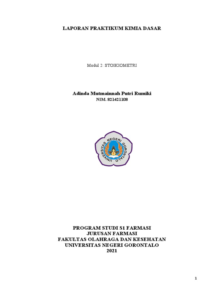 Laporan 2 Praktikum Kimdas | PDF