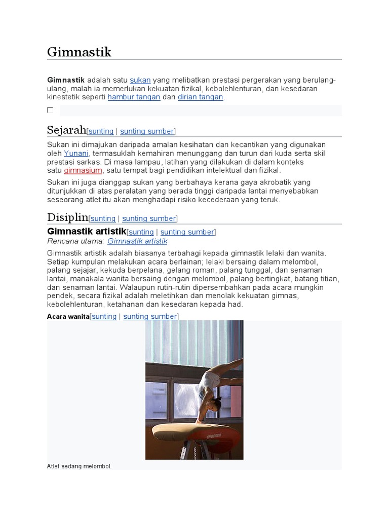 Gimnastik | PDF | Sejarah