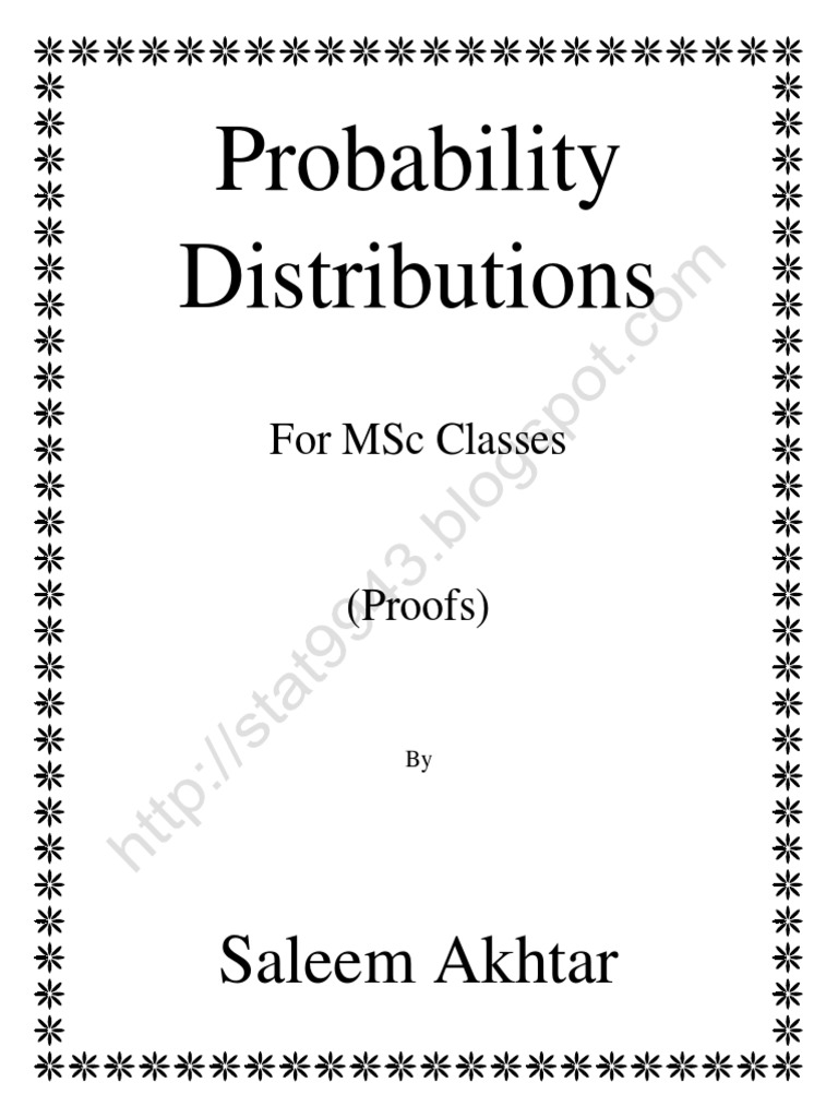 Distribution Theory Notes | PDF