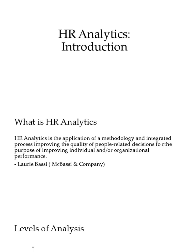 HR Analytics An Introduction | PDF | Analytics | Performance Indicator