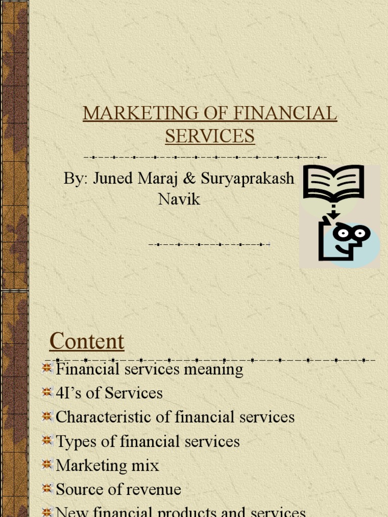 Marketing Financial Services Overview | PDF | Finance & Money Management