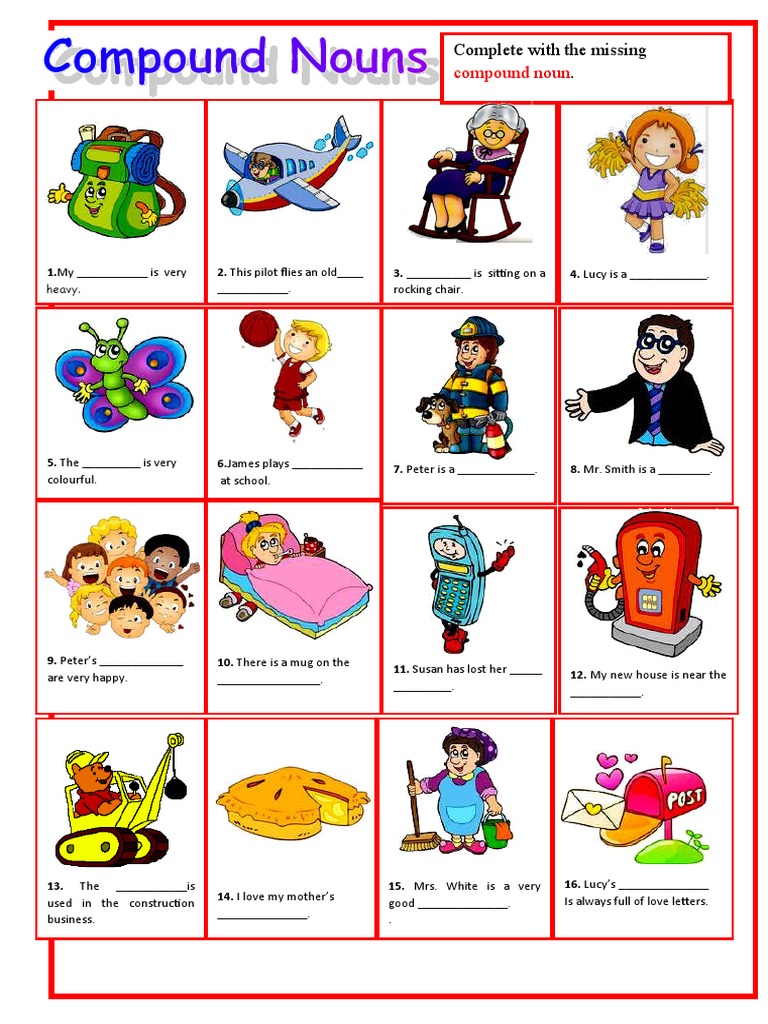 Compound Noun Completion Exercise | PDF | Language Arts & Discipline