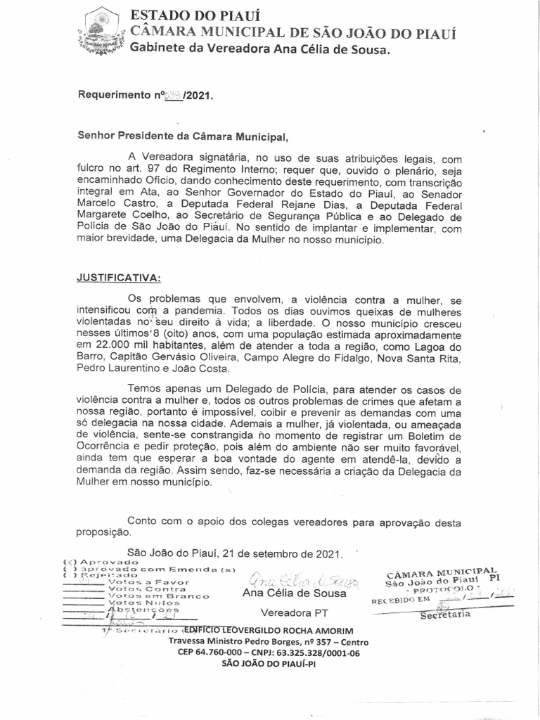 Ofício em Forma de Requerimento | PDF