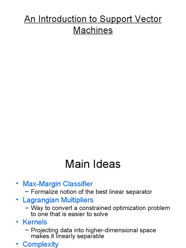 An Introduction To Support Vector Machines | PDF | Geometry | Algebra