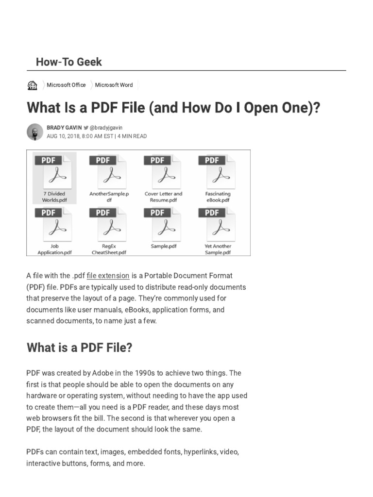 What Is A PDF File (And How Do I Open One) | PDF