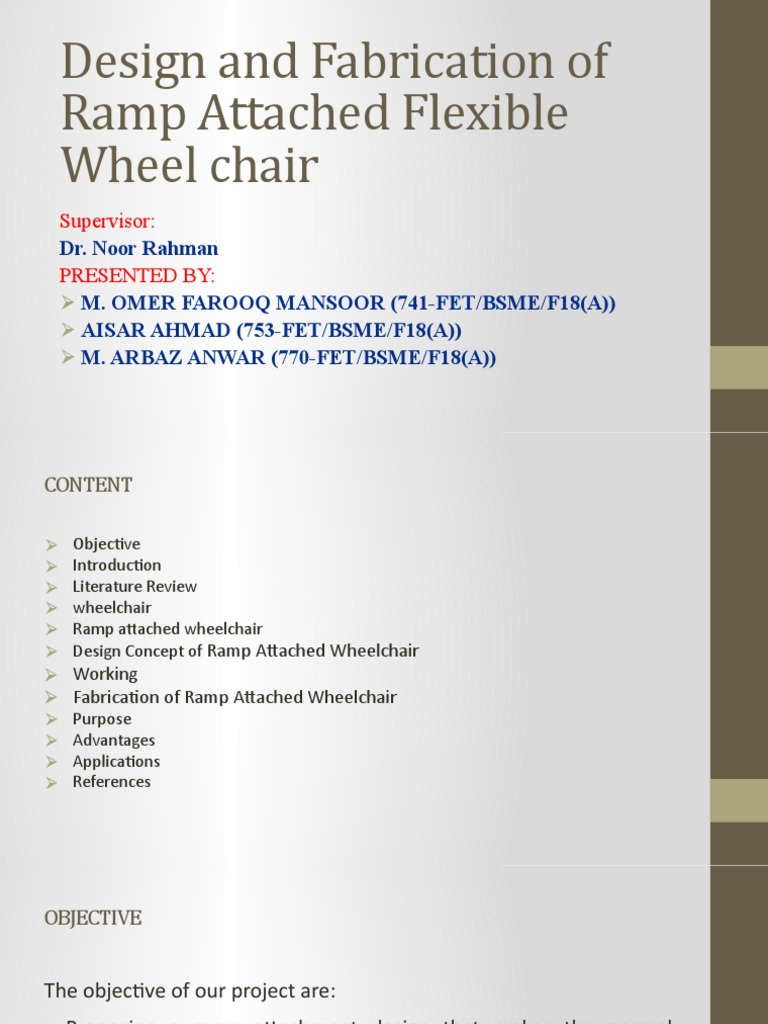 Ramp Wheelchair Design | PDF | Wheelchair | Stairs