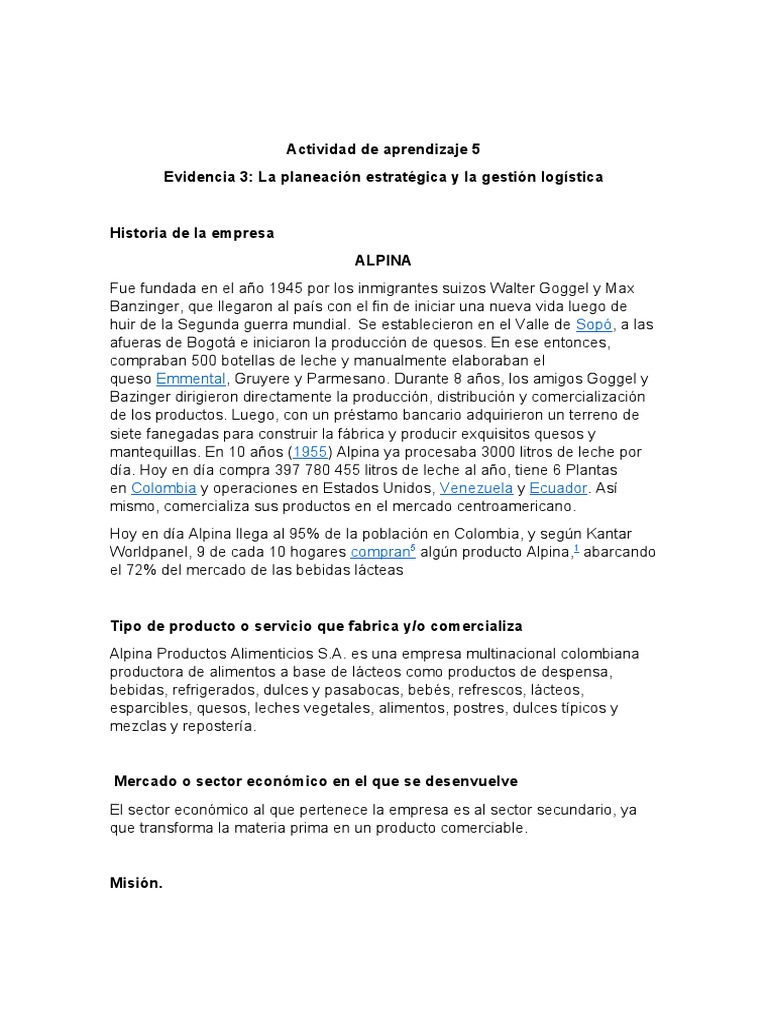 Actividad de Aprendizaje 5 Terminada | PDF | Economias