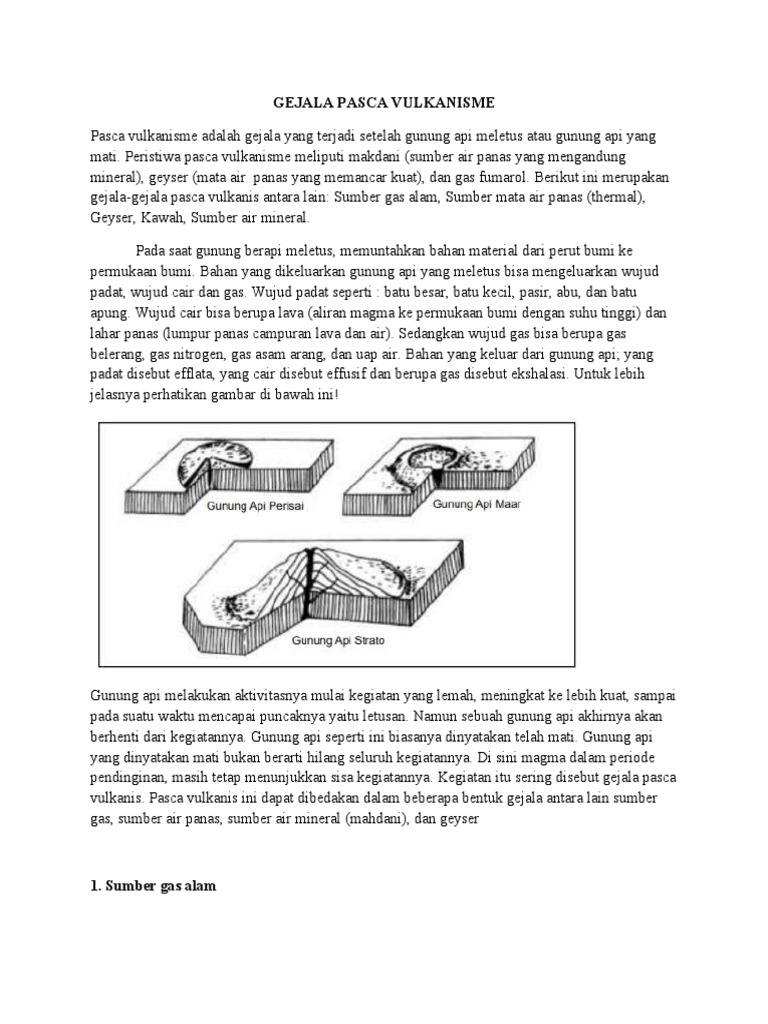 Gejala Pasca Vulkanisme | PDF