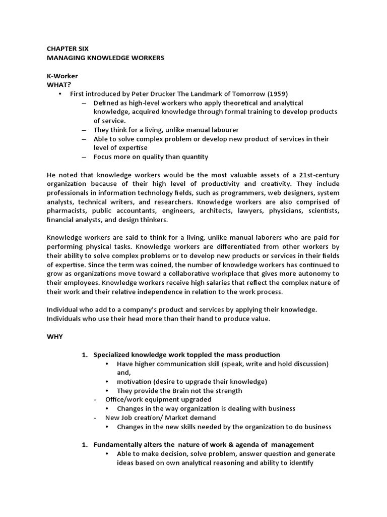 Ads503 Notes 6 - Ty | PDF | Knowledge Management | Business