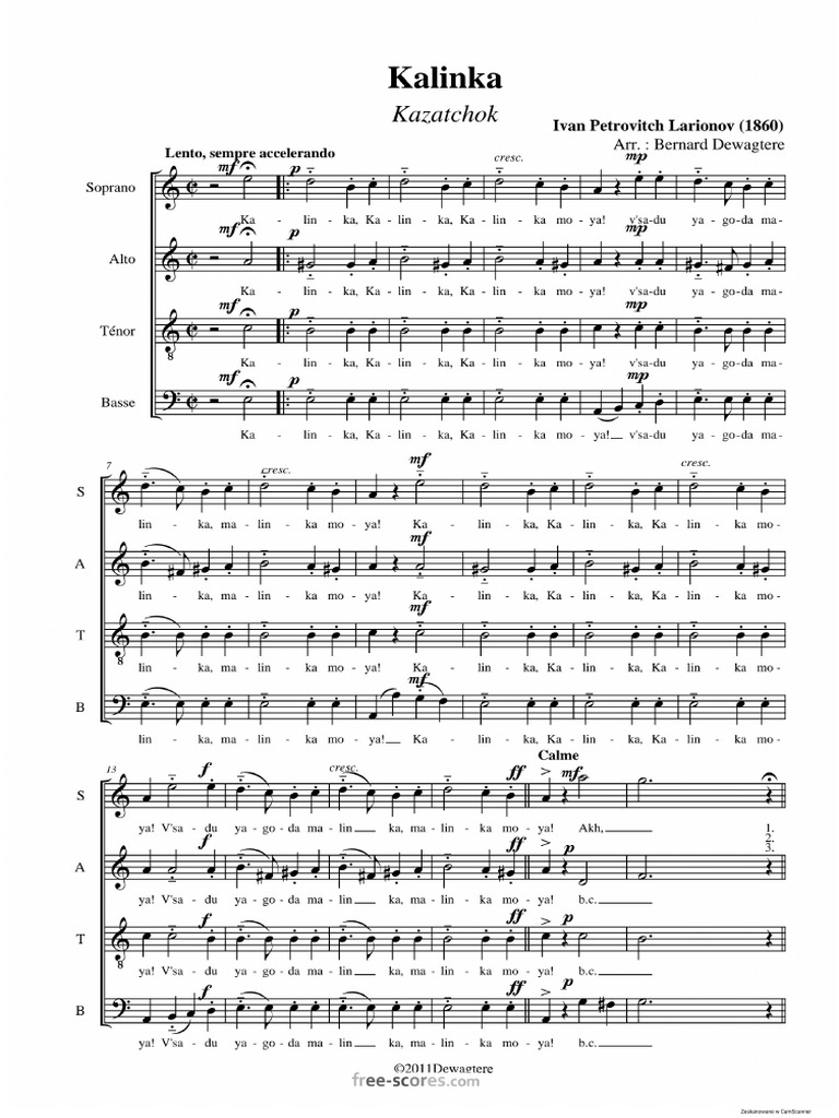Kalinka Satb | PDF