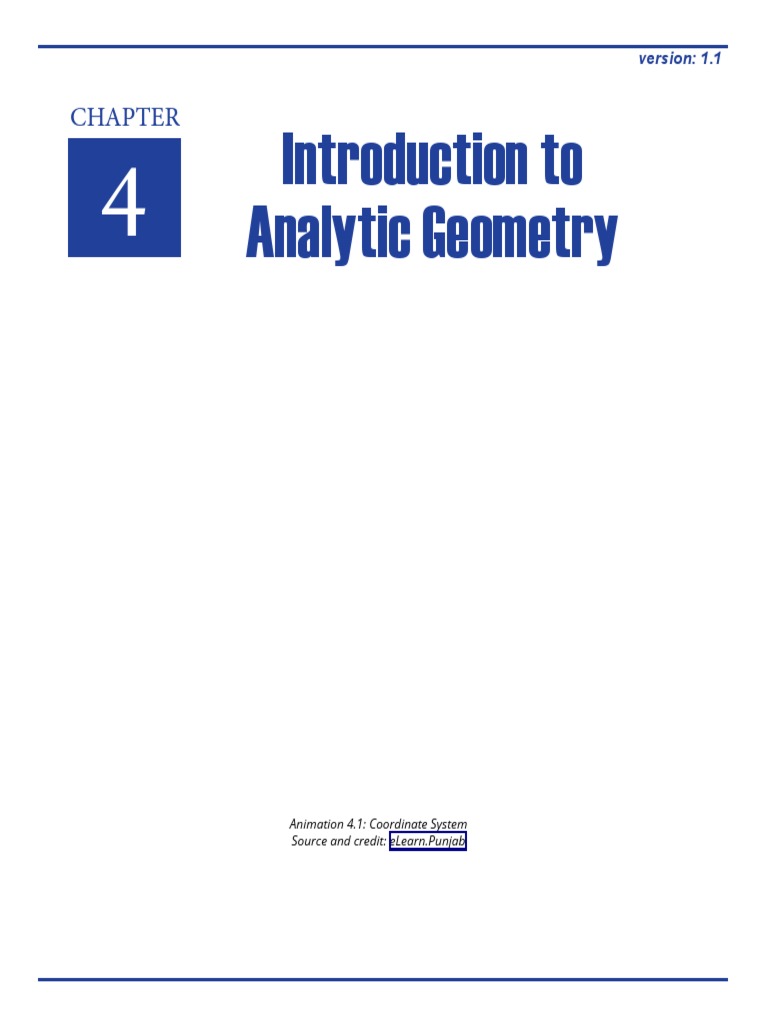 Introduction To Analytic Geometry Animation 4 1 Coordinate System Source And Credit Elearn