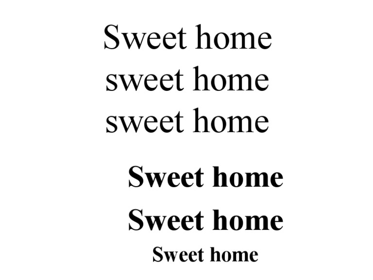 Sweet Home | PDF