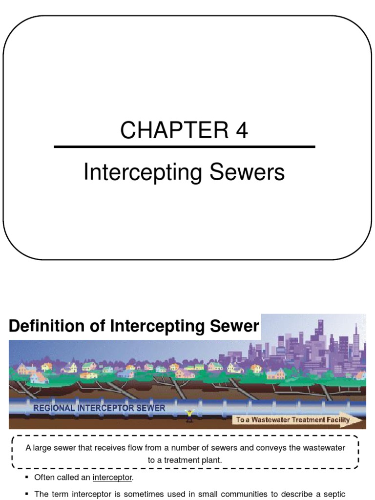 Chapter 4 Design of Intercepting Sewers | PDF | Sanitary Sewer | Sewage ...