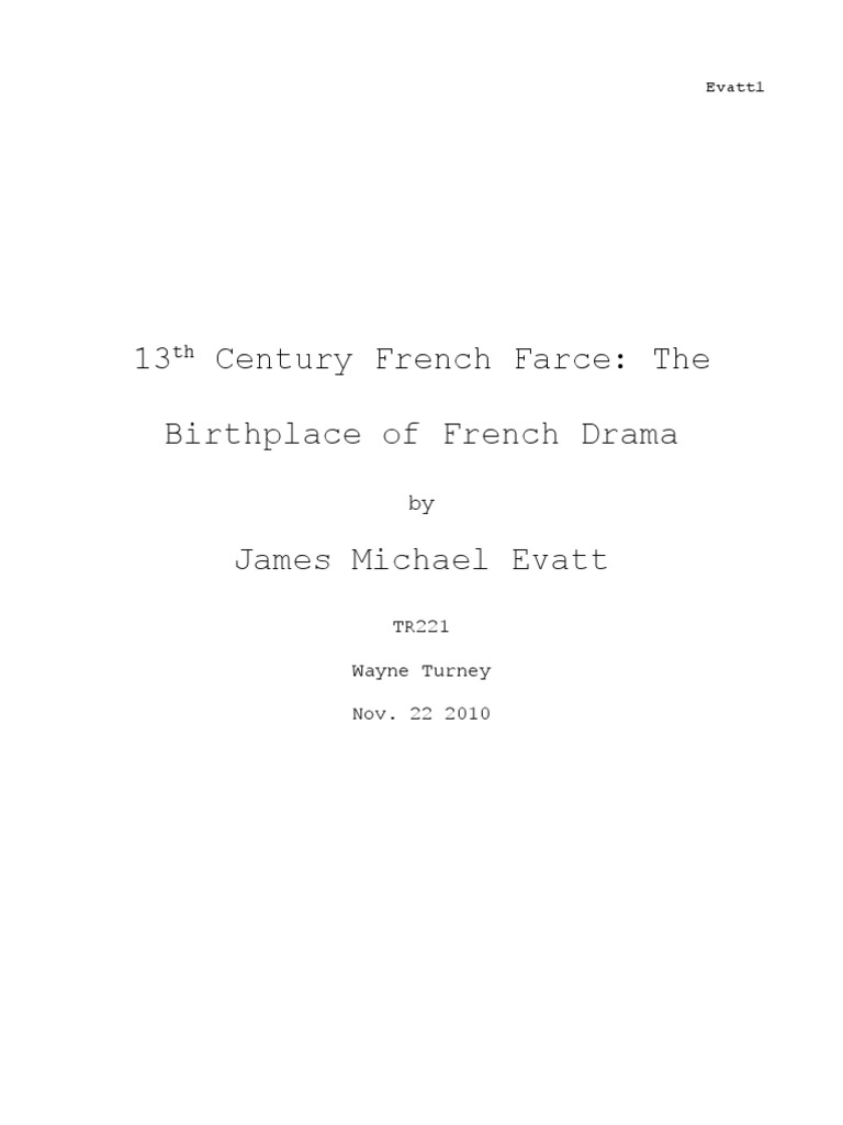 French Farce | PDF | Theatre | Entertainment (General)