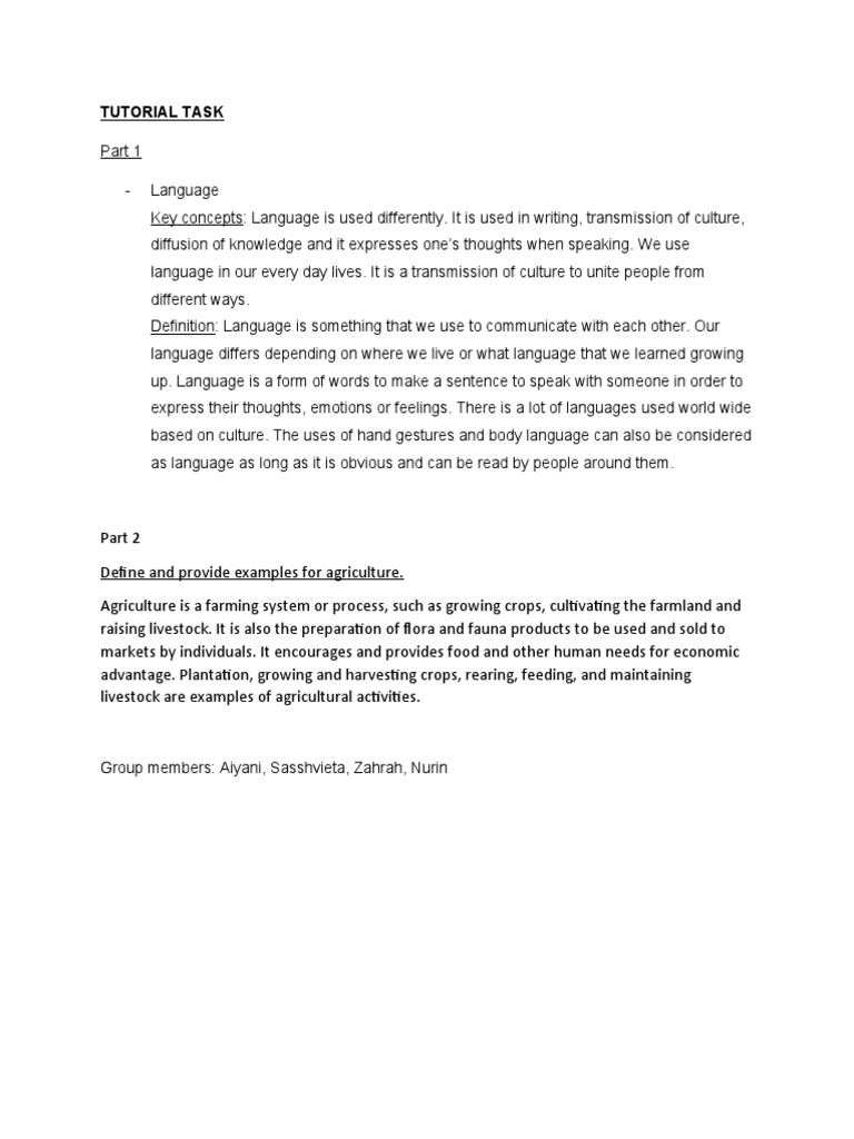 Tutorial Task 1 & 2 20 Jan 21. | PDF