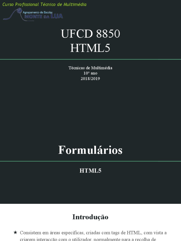 Formularios HTML5 | PDF | Html | Html5