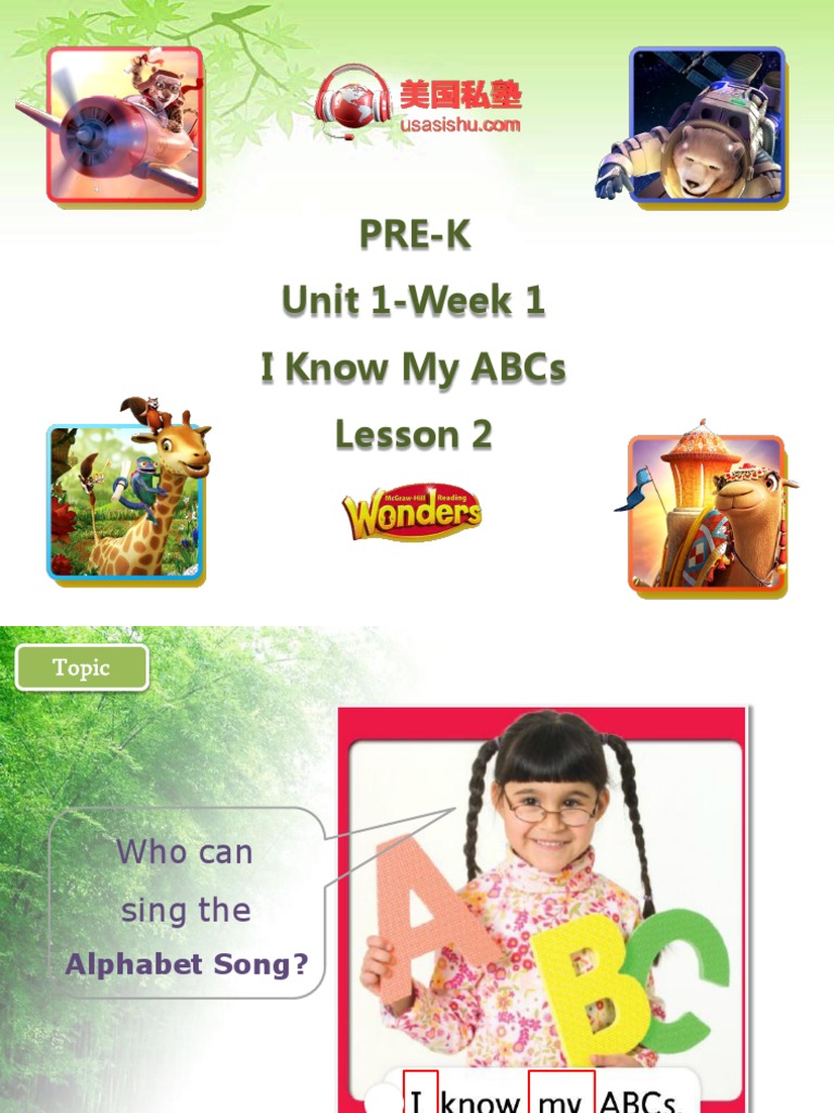 PREK-Unit 1-Week 1-I Know My ABCs-Lesson 2 | PDF | Language Arts ...
