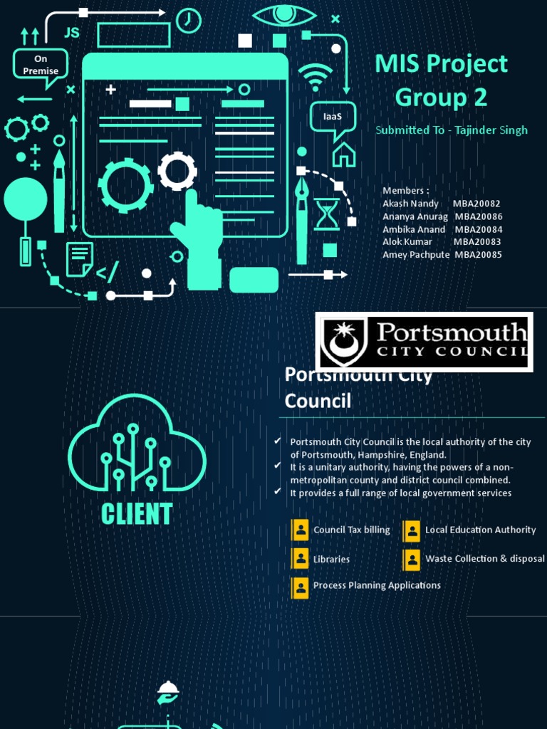 MIS Project Group 2: On Premise | PDF | Cloud Computing | Information ...