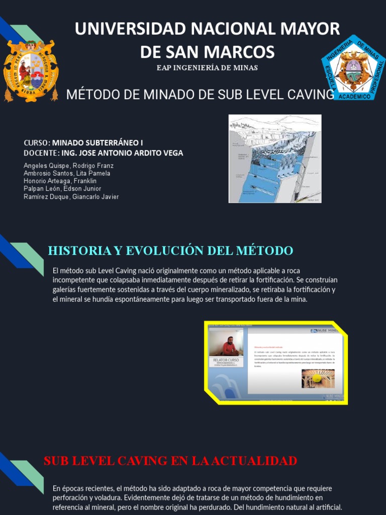 Sub Level Caving - Minado | PDF | Minería | Entorno natural