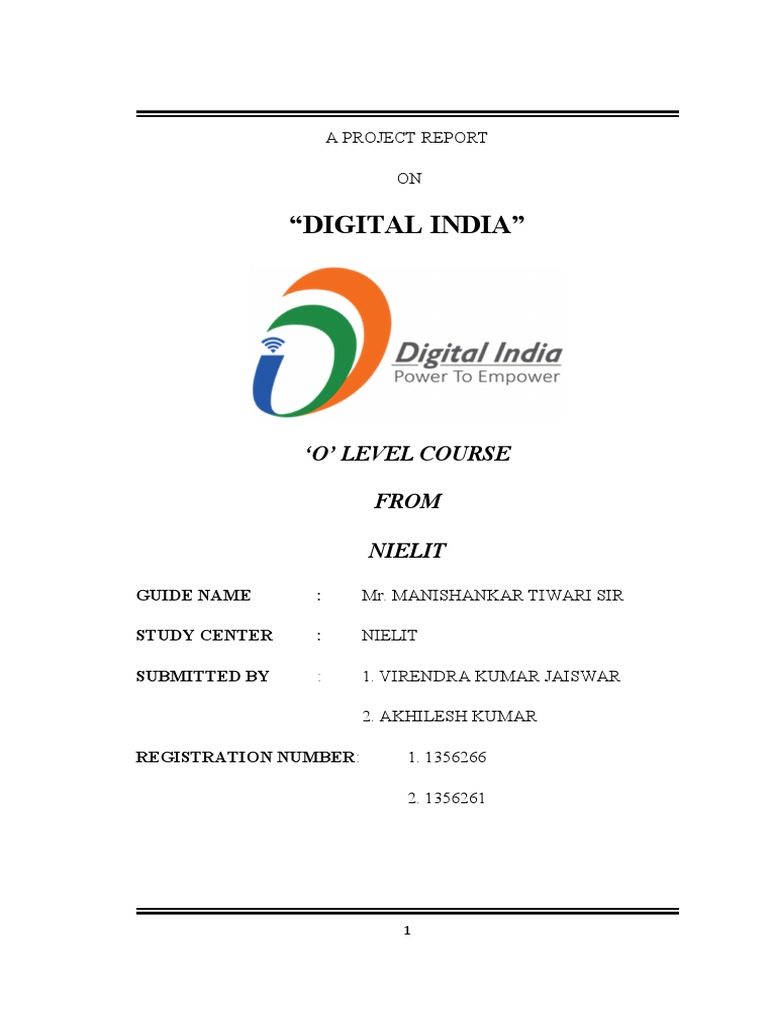 Digital India 1 | PDF | Html | Html Element