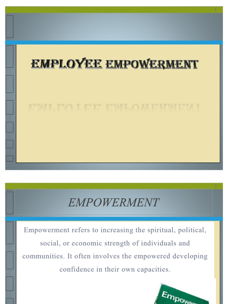 Employees Empowerment | PDF | Empowerment | Decision Making