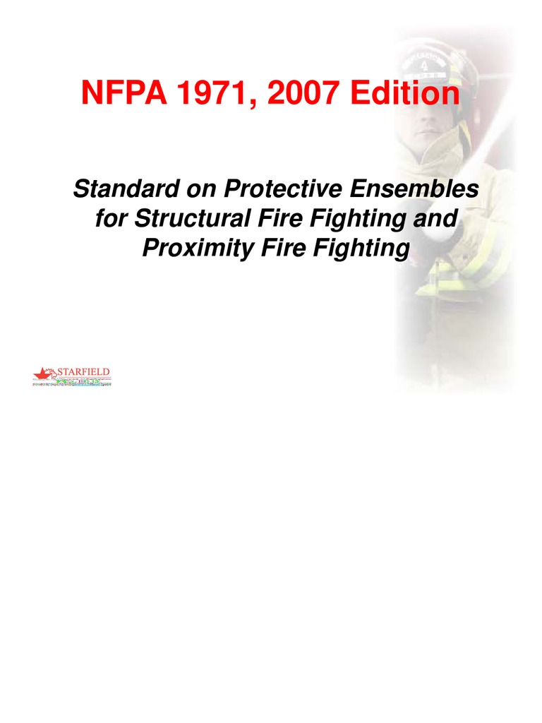 NFPA 1971, 2007 Edition | PDF | Cbrn Defense | Weapons Of Mass Destruction