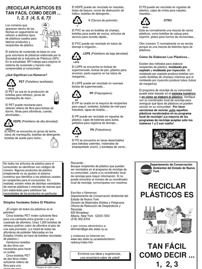 Tipos de Plasticos Reciclables | Plástico | Reciclaje
