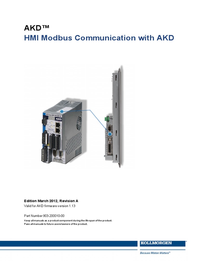 AKD HMI Modbus Communications Manual EN (REV A) | PDF | Ip Address | Computer Network