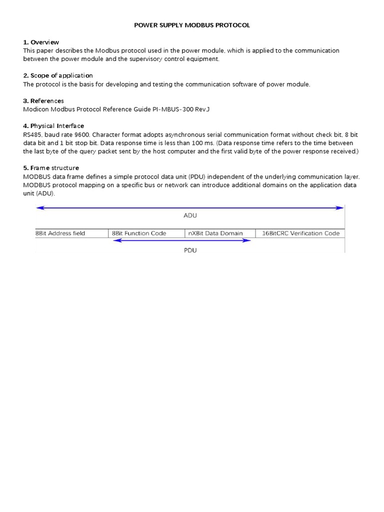 MODBUS Protocol For Rectifier RS485 V1 | PDF | Computing | Electrical Engineering