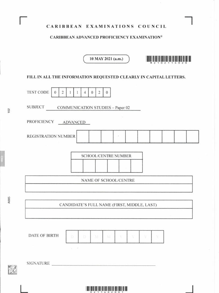 Cape Communication Studies 2021 | PDF