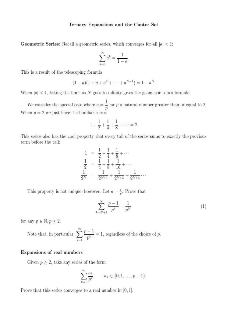 Ternary Expansion | PDF | Sequence | Infinity